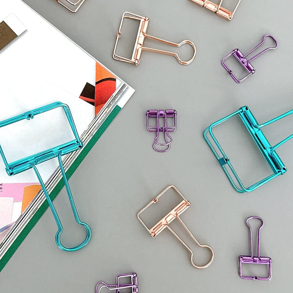 Hollow Metal Binder Clips Paper Clamps (set of 20) – allydrew