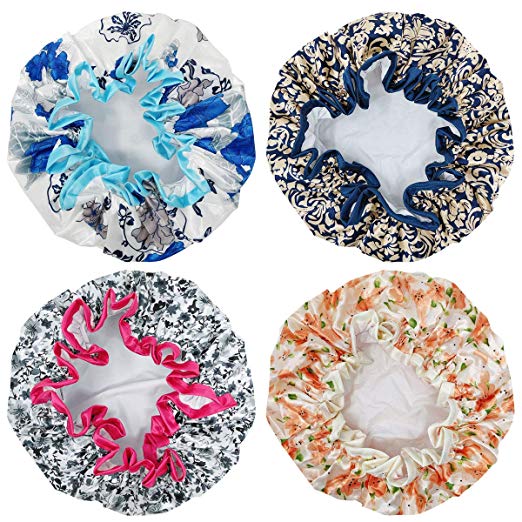 Fancy Shower Caps Bath Caps (4 pack), Spring Flowers – allydrew
